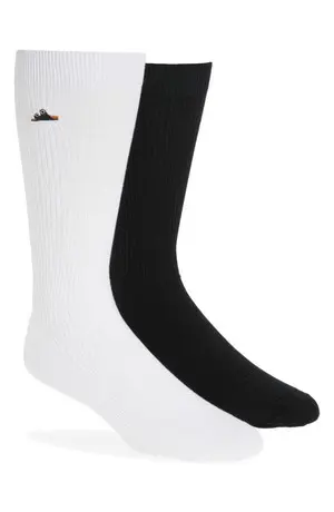 BIRKENSTOCK 2-pack Cotton-blend Crew Socks - Black/ White