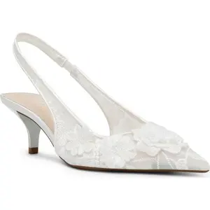 Betsey Johnson Dian Slingback Pumps - Ivory