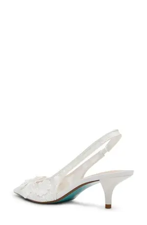 Betsey Johnson Dian Slingback Pumps - Ivory
