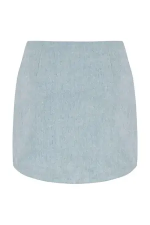 JENDUE Marvel Denim Mini Skirt With Zipper Detail