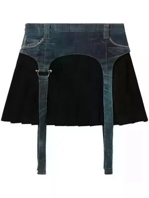 Andersson Bell Trompe L'oeil Pleated Mini Skirt