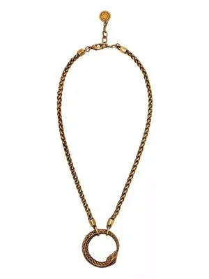 Roberto Cavalli Snake Pendant Necklace - Gold