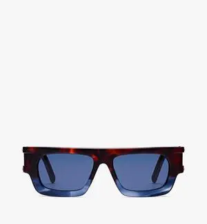 Mcm MCM Rectangular Sunglasses Blue Havana
