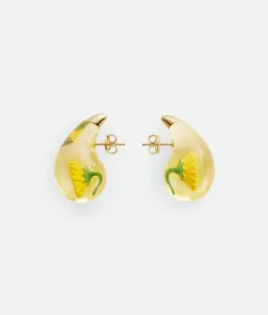 BOTTEGA  VENETA Small Drop Earrings - Buttermilk/pollen