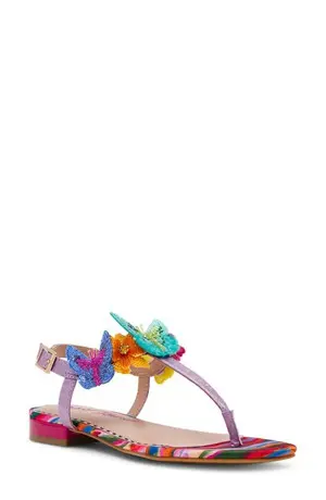 Betsey Johnson Halie T-strap Sandal - Fuchsia Multi