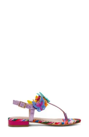 Betsey Johnson Halie T-strap Sandal - Fuchsia Multi