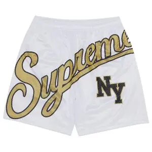 Supreme Big Script Mesh Short - White
