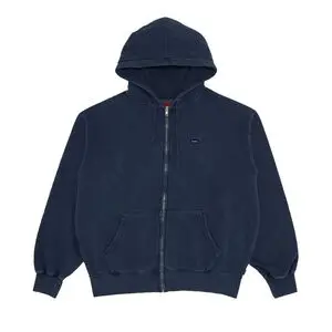 Supreme Overdyed Small Box Zip Up Hoodie - Blue