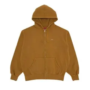Supreme Overdyed Small Box Zip Up Hooded Sweatshirt - Tan