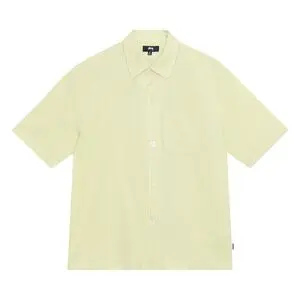 StÜssy Boxy Flat Hem Crinkled Shirt 'lime - Green