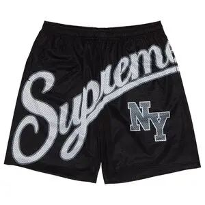 Supreme Big Script Mesh Shorts - Black