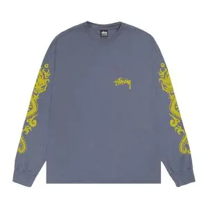 StÜssy Dragons Long-sleeve Tee - Blue