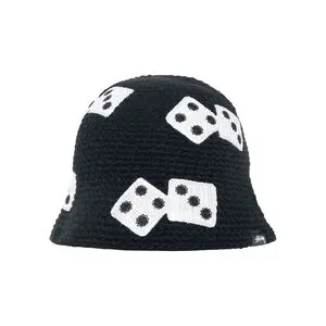 StÜssy Dice Knit Bucket Hat - Black