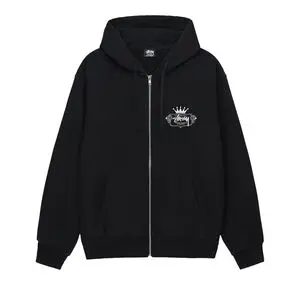 StÜssy Built To Last Zip Hoodie - Black