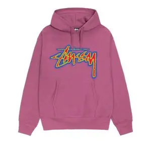 StÜssy Thermal Stock Hoodie - Pink