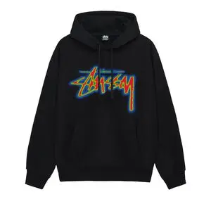 StÜssy Thermal Stock Hoodie - Black