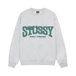 StÜssy Burly Threads Crewneck - Grey