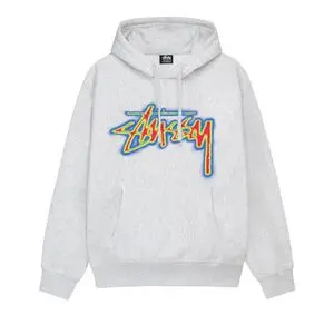 StÜssy Thermal Stock Hoodie - Grey