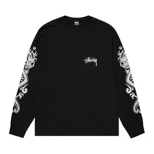 StÜssy Dragons Long-sleeve Tee - Black