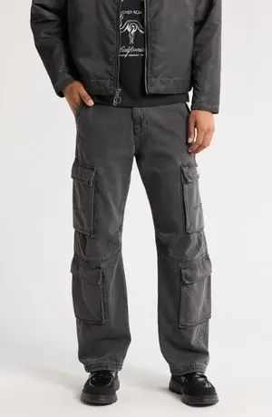 PACSUN Adam Baggy Denim Cargo Pants