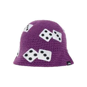 StÜssy Dice Knit Bucket Hat - Purple