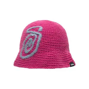 StÜssy Swirly S Knit Bucket Hat - Pink