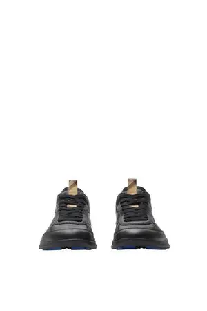 Burberry Leather Matrix Sneakers - Black