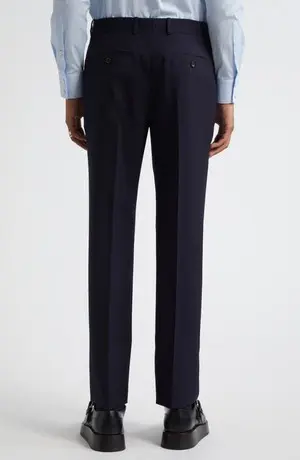 Alexander McQueen Low Rise Wool Cigarette Trousers