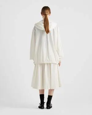 Prada Technical Pongé Skirt - Ivory