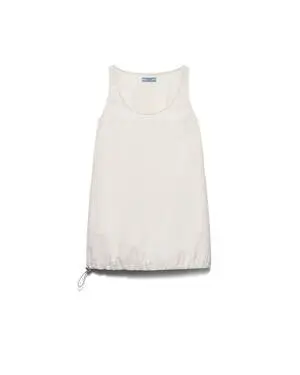 Prada Sleeveless Technical Pongé Mini-dress - Neutral