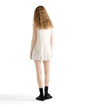 Prada Sleeveless Technical Pongé Mini-dress - Neutral