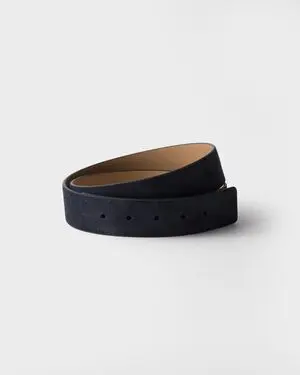 Prada Suede Belt Strap - Navy