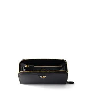 Prada Large Leather Wallet - Black