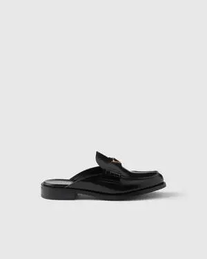 Prada Brushed Leather Mules