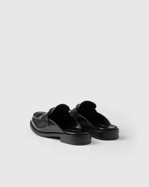 Prada Brushed Leather Mules