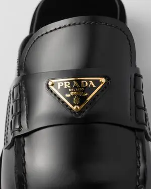 Prada Brushed Leather Mules