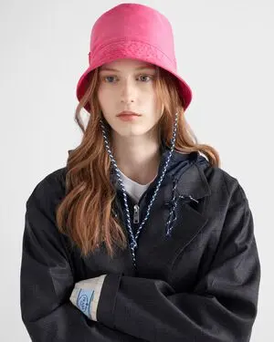 Prada Cotton Bucket Hat - Tamarind Pink