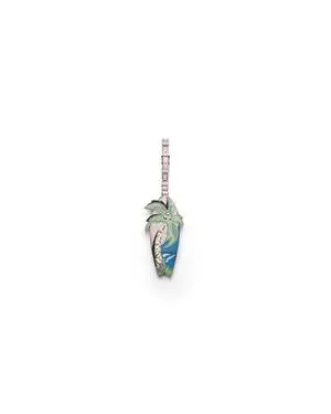 Prada Saffiano And Ayers Leather Name Tag - Pink