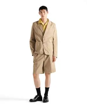 Prada Single-breasted Cotton Jacket - Neutral