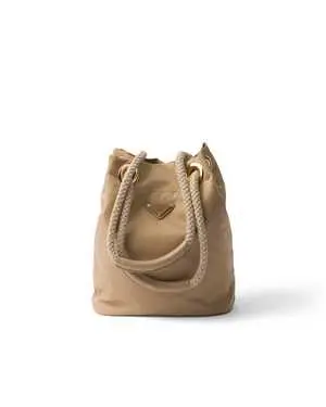 Prada Re-nylon Small Bucket Bag - Brown