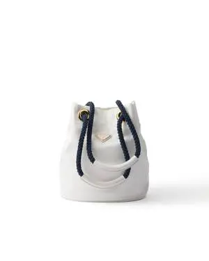Prada Mariner Re-nylon Small Bucket Bag - White
