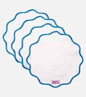 La DoubleJ Cloud Set Of 4 Cotton Placemats - White