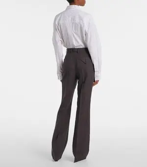 Bottega Veneta High-rise Flared Wool Pants