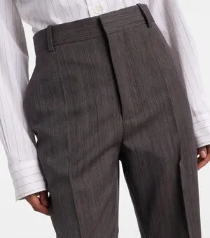 Bottega Veneta High-rise Flared Wool Pants