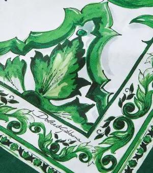 Dolce & Gabbana Majolica Linen Placemat And Napkin Set - Green