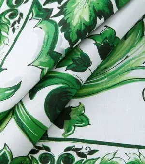 Dolce & Gabbana Majolica Linen Placemat And Napkin Set - Green