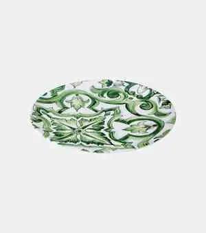 Dolce & Gabbana Majolica Porcelain Charger Plate - Green