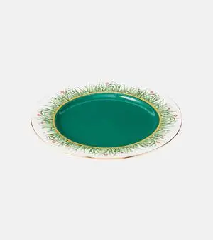 La DoubleJ Libellula Porcelain Charger Plate - Multicoloured