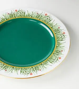 La DoubleJ Libellula Porcelain Charger Plate - Multicoloured