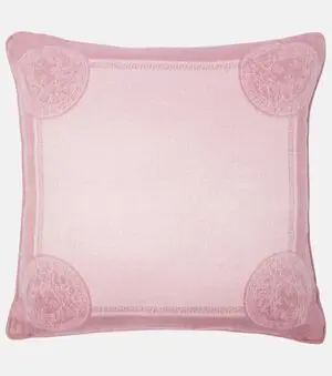 Versace Icon Medusa Silk And Cashmere Cushion - Pink